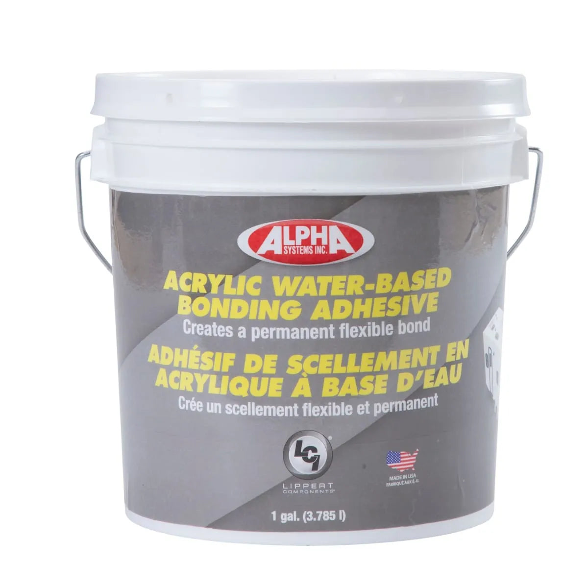 Alpha 8011 Acrylic Water Based Bonding Adhesive, White, 1 Gallon - 804 ...